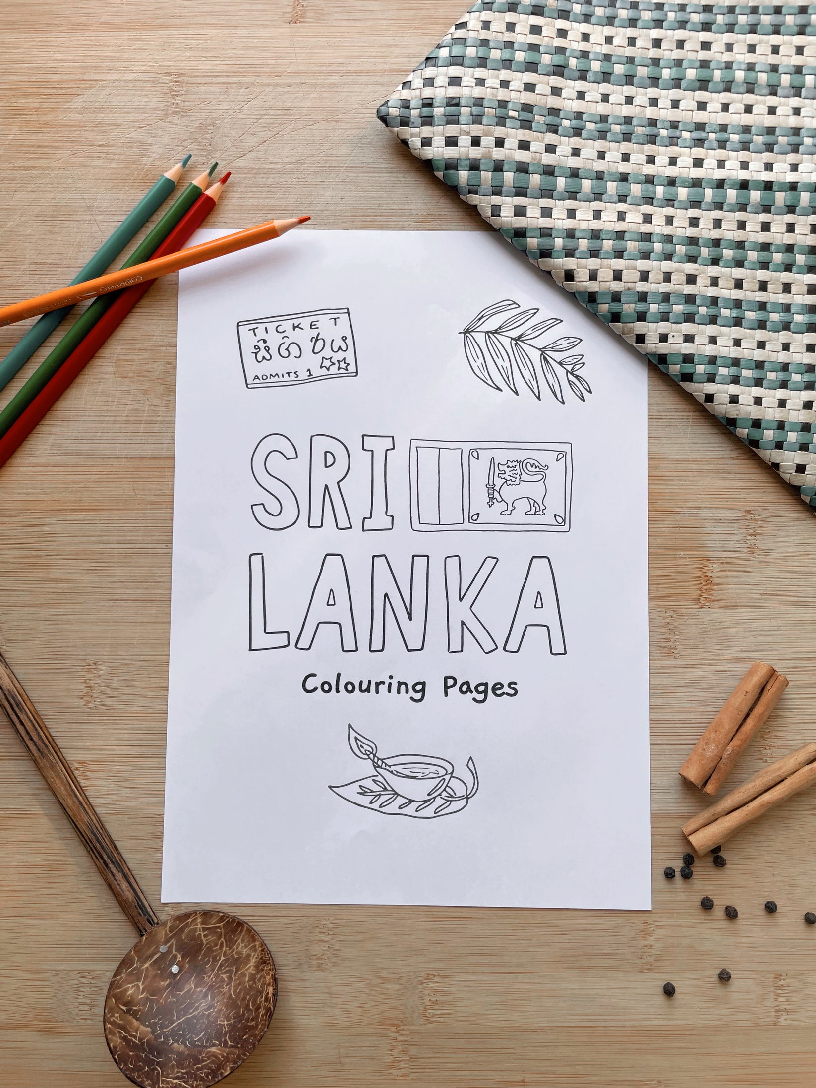 Sri Lanka Colouring Pages - PRINTABLE – Big World Little Adventurers